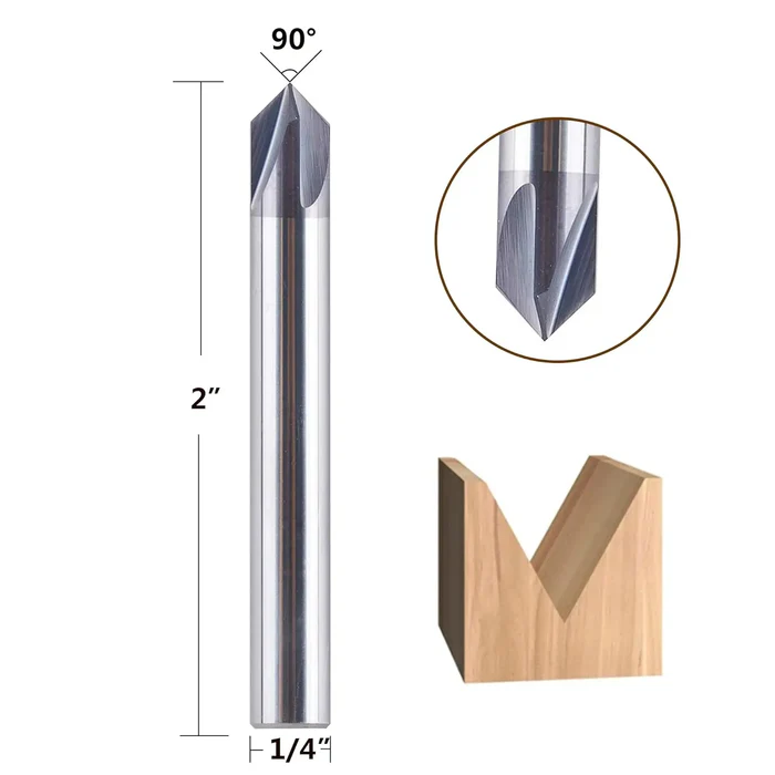 Solid Carbide V-Groove Router Bits